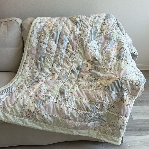 Bedding | Handmade Granny Pink Multi Color Quilted Patchwork ...